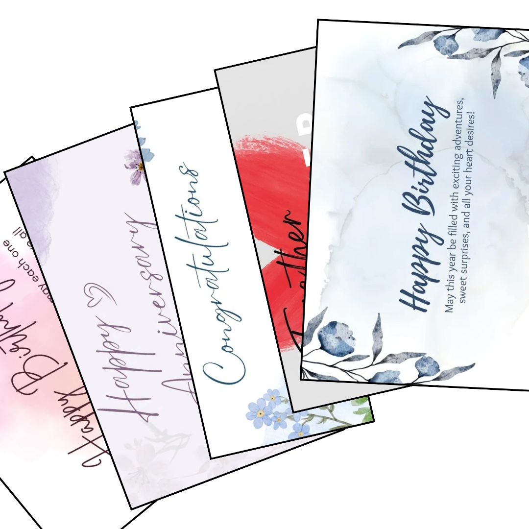 Greating Cards With Customised Text – Decorrista